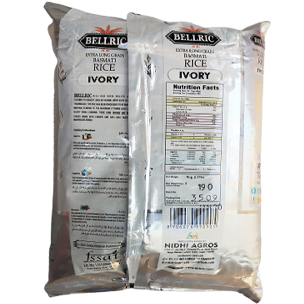 Bellric Extra Long Grain Ivory Rice-1KG (2.2Lbs) – Simbaa